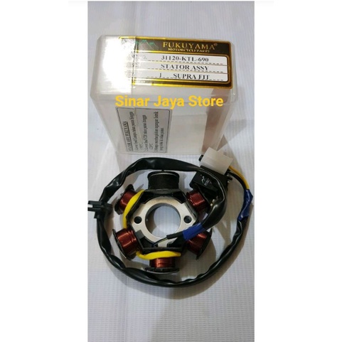 Jual Spull Komplit / Stator Assy Supra Fit + Pulser Revo Lama Lancip Fit New fukuyama | Shopee ...
