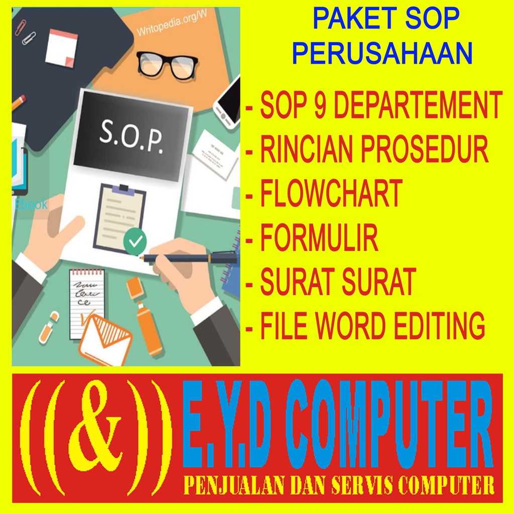 Jual SOP PERUSAHAAN UMUM PAKET S.O.P DEPARTEMEN PERUSAHAAN LENGKAP ...