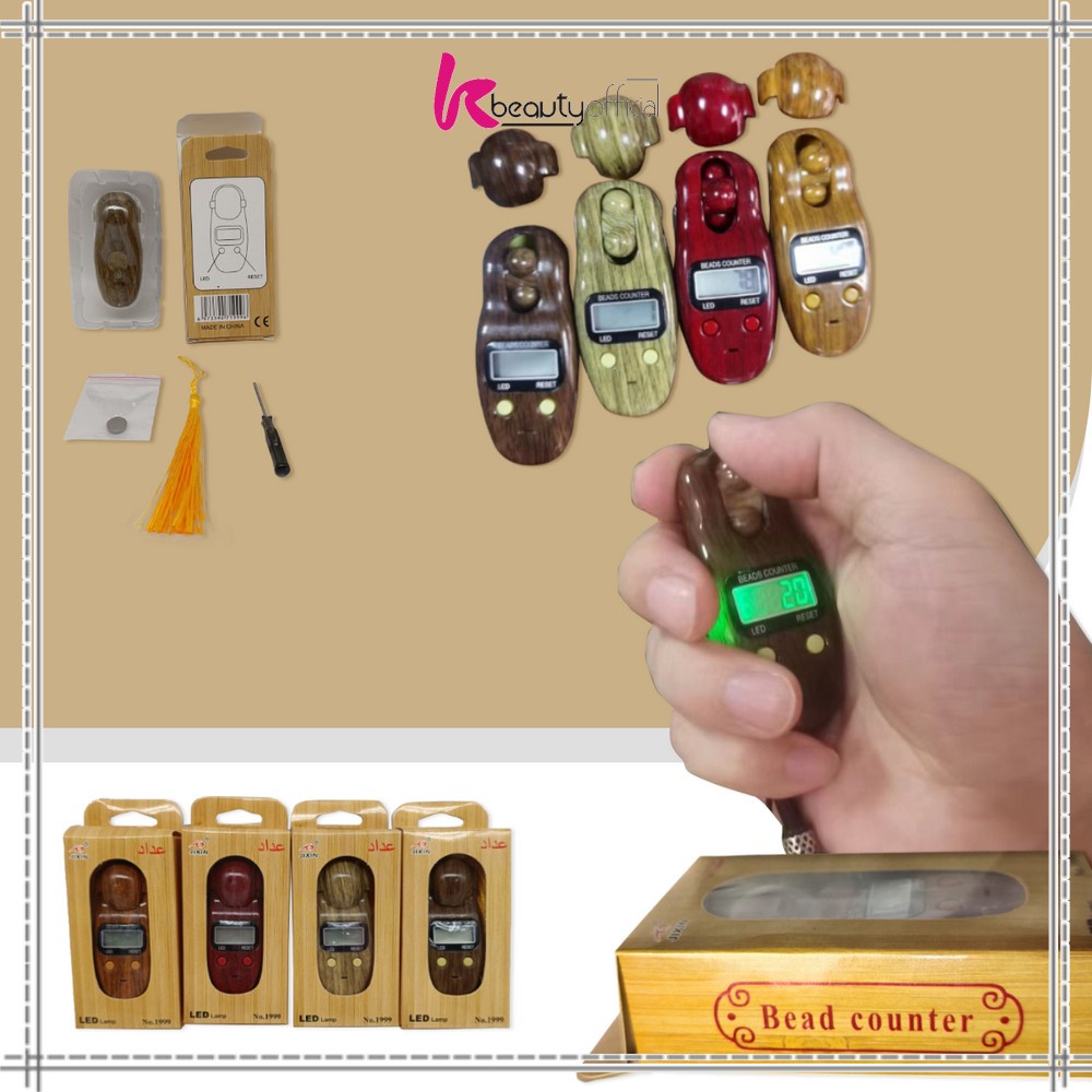 Jual KB-C383 Tasbih Digital Kayu / Tasbih Digital Premium Mini Tally Counter / Alat Hitung ...