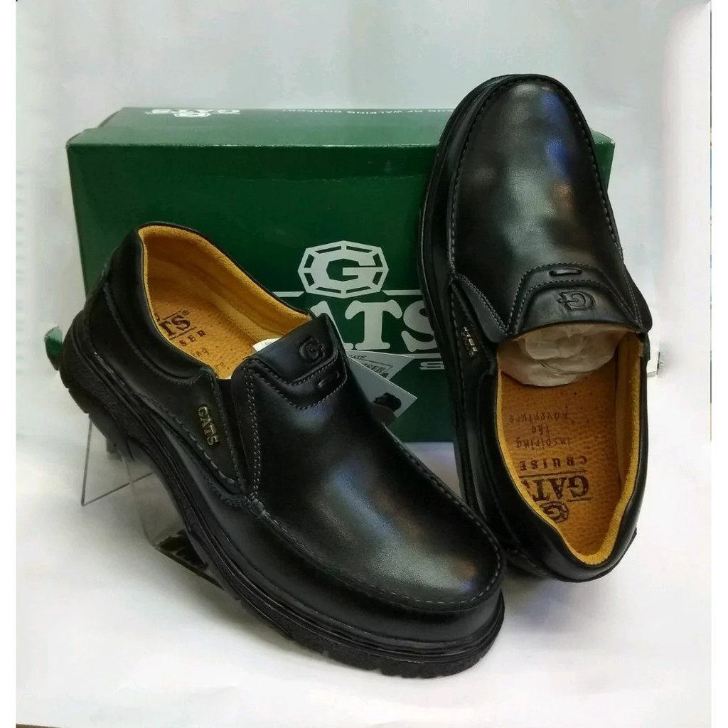Jual Sepatu Kulit Gats LE0601 - Black | Shopee Indonesia