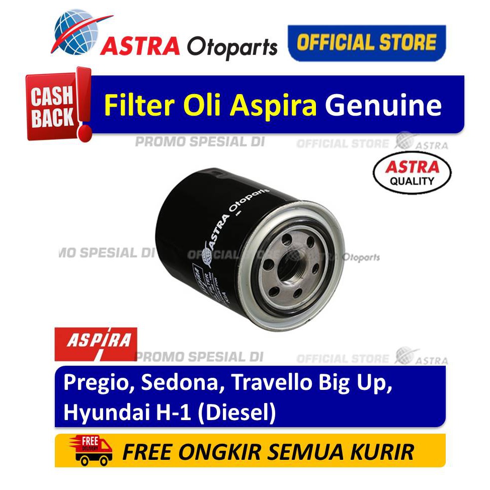 Jual Filter Oli/ Oil Filter Aspira PREGIO, SEDONA, TRAVELLO BIG UP ...