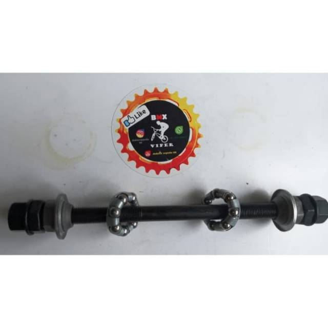 Jual AS RODA BELAKANG SEMUA SEPEDA + PELOR PANJANG AS 18CM DIAMETER AS ...