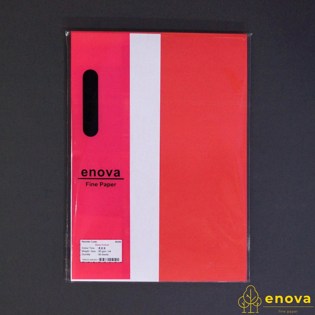 Jual Fancy Art Paper ENOVA | Deep Red | A4 80GSM (Merah) | Shopee Indonesia