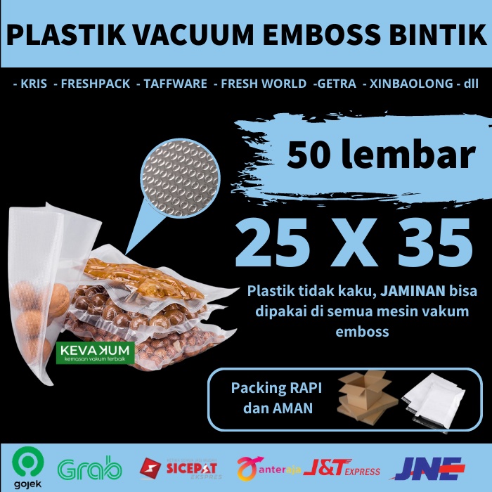 Jual Plastik vacuum embossed plastik vakum embos bintik | Shopee Indonesia