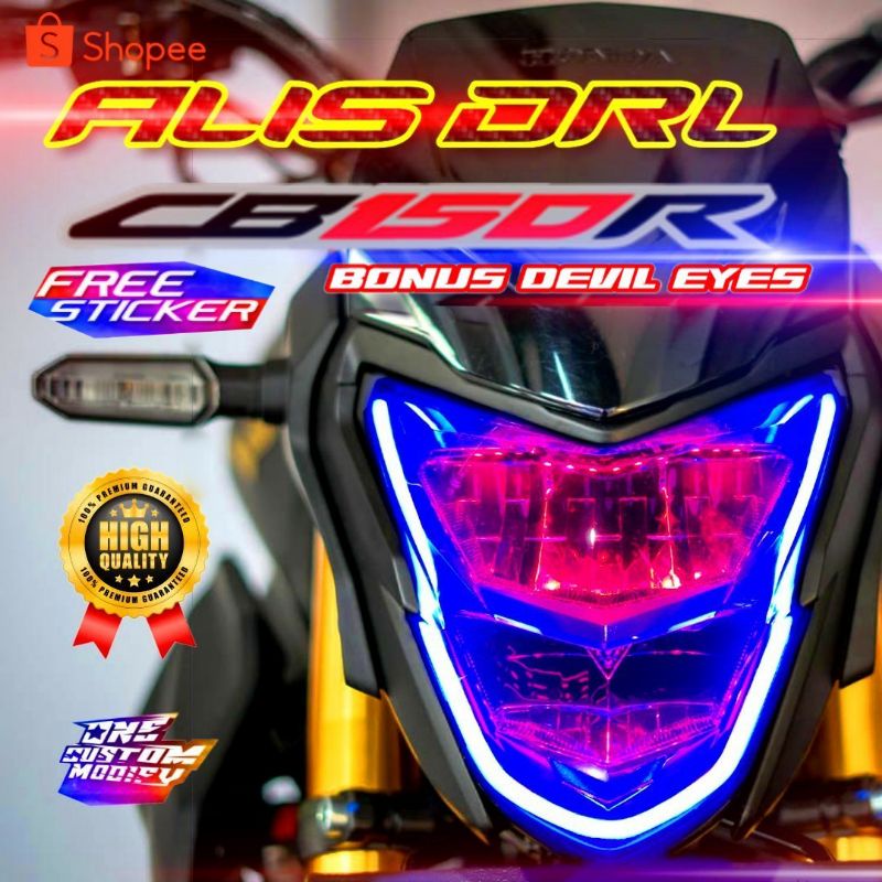 Jual LAMPU ALIS DRL CB150R BONUS DEVIL EYES MOTOR CBX150 2015 2016 2017 ...