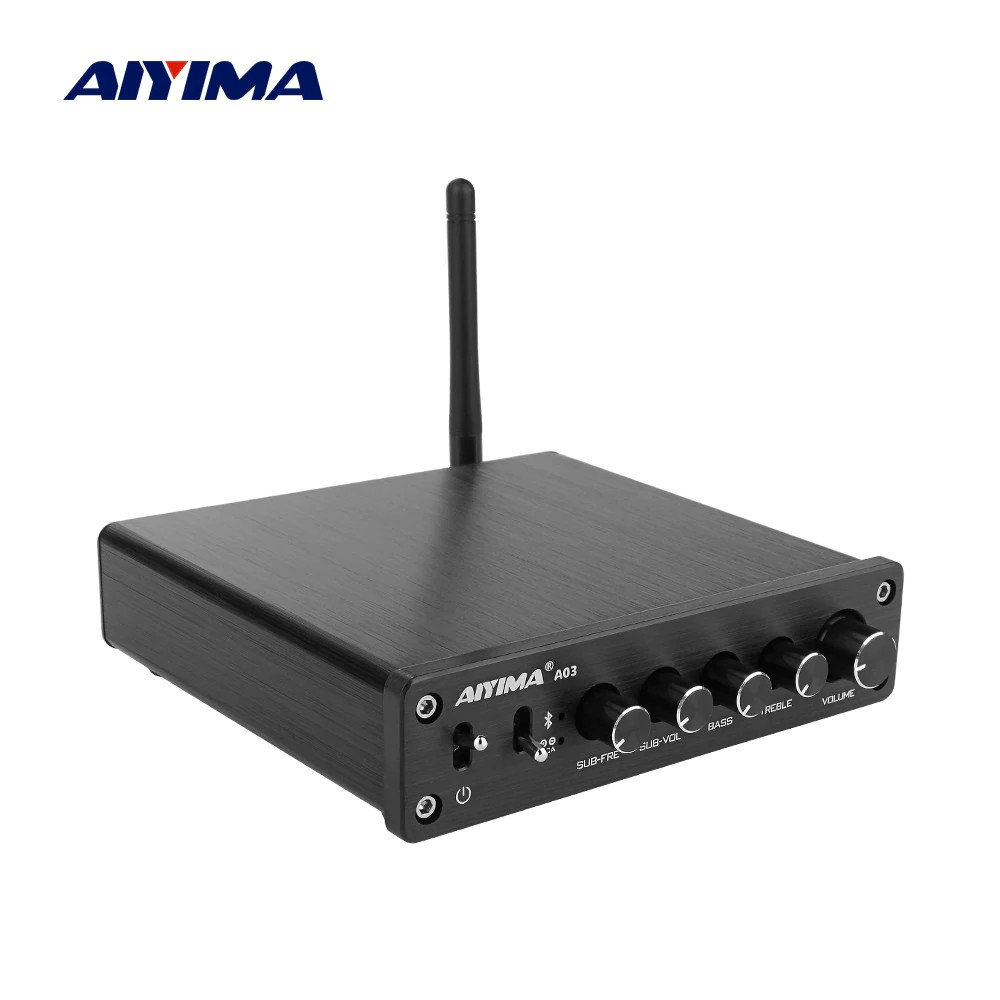 Jual konektor AIYIMA TPA3116 Subwoofer Bluetooth Amplifier HiFi TPA3116D2 2.1 Channel Digital ...