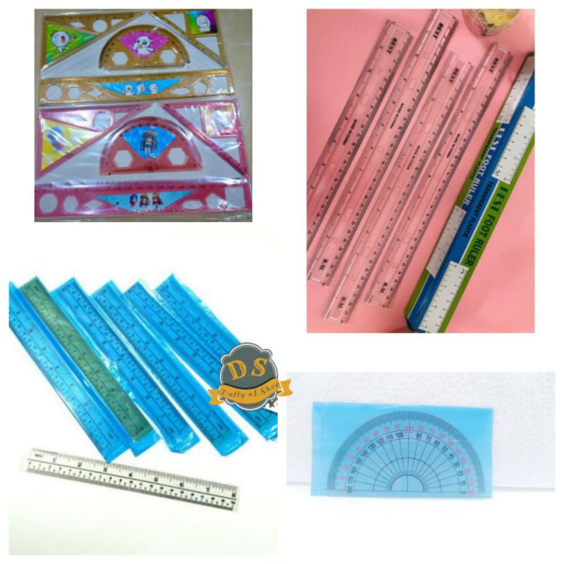 Jual PENGGARIS 30CM/PENGGARIS 20CM LENTUR/BUSUR/PENGGARIS 1 SET MURAH ...