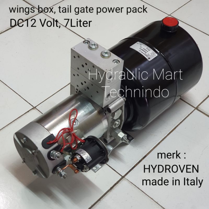 Jual power pack 7Liter - DC12volt + 2manifold _ wings box tail gate ...