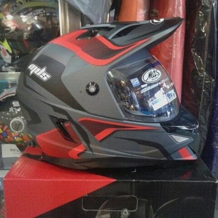 Jual Helm Full Face MDS Super Pro seri 2 Gunmetal Red Black Aluminium ...