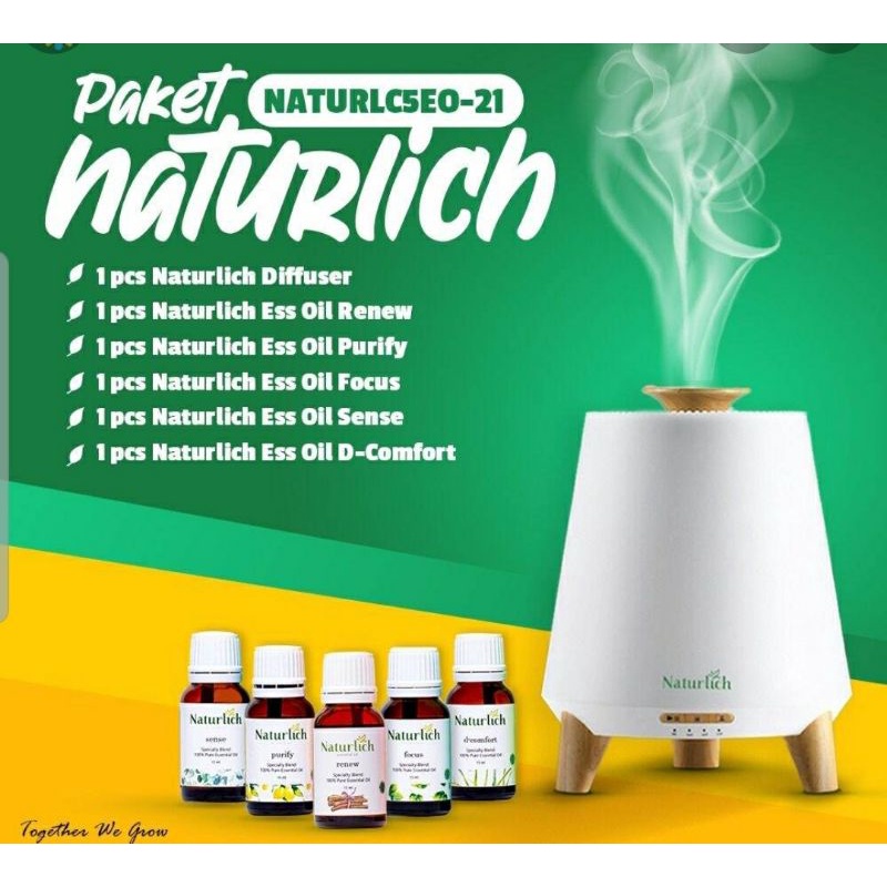 Jual Naturlich DIFFUSER + 5 ESSENTIAL OIL ( ALAT BISA MUSIC DAN ...