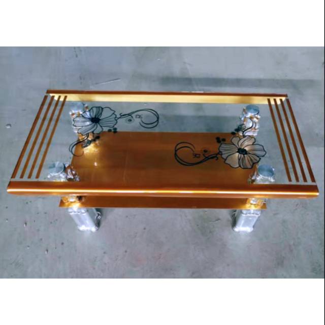 Jual Meja Tamu Kaca Tekuk Importa CT-IMP M04 Gold | Shopee Indonesia