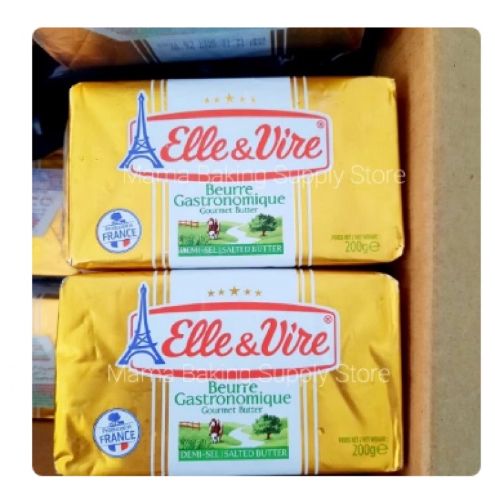 Jual ELLE and VIRE SEMI DEL SALTED Gourmet Butter 200gr | Shopee Indonesia
