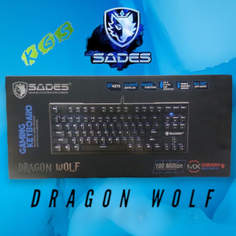 Jual Sades DRAGON WOLF - RGB Mechanical Gaming Keyboard TKL | Shopee ...