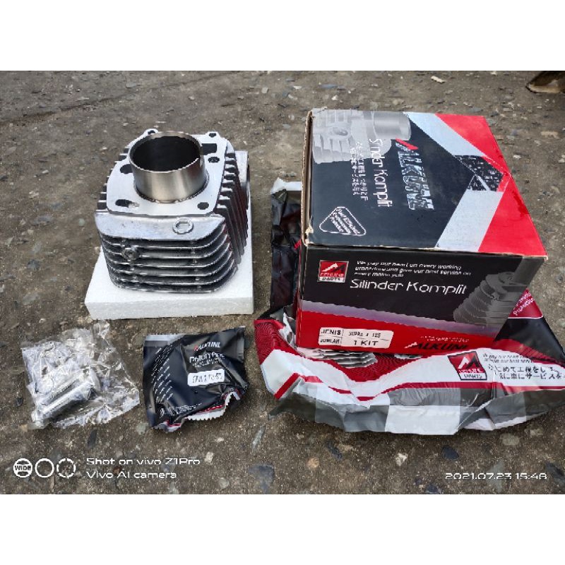 Jual Silinder Blok + Piston Kit Cylinder Block Blok Seher Karisma Supra X 125 MIKUNI HIGH ...