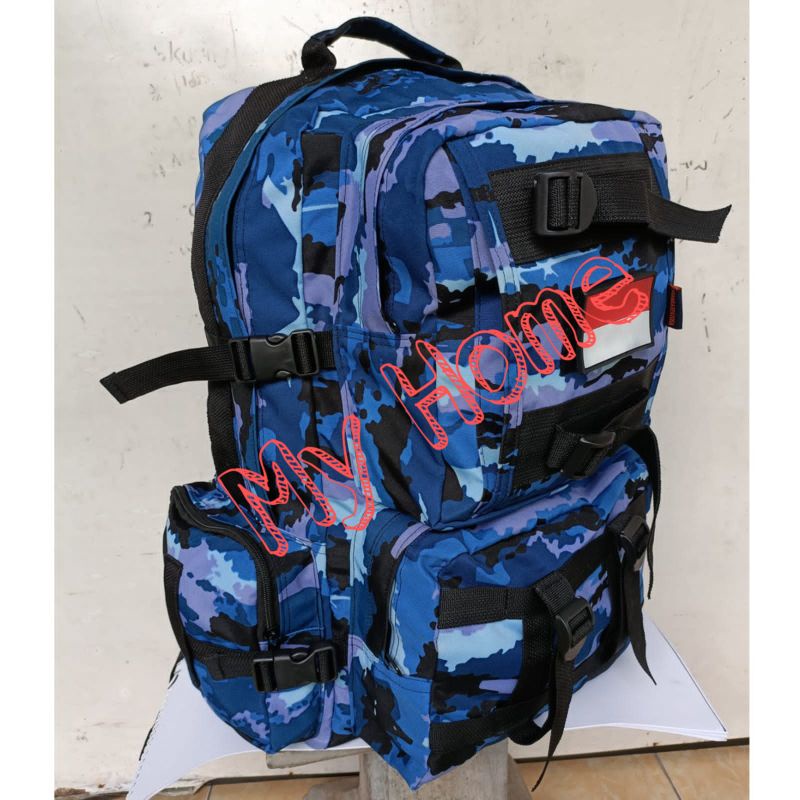 Jual Tas Ransel Punggung Army AURI Lebanon Loreng biru Jumbo | Shopee ...
