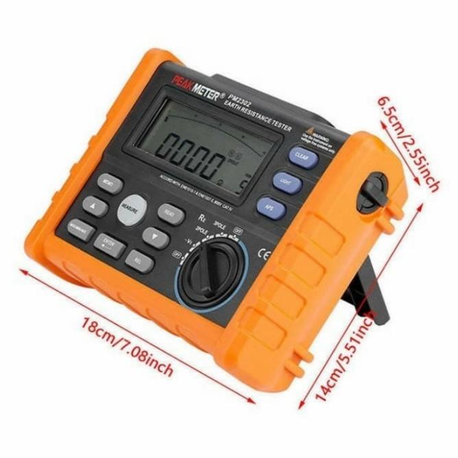 Jual Digital Earth Ground Resistance Tester Grounding Tester Peakmeter ...