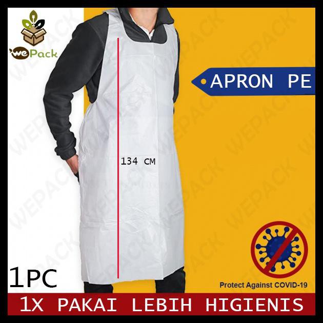 Jual BIG SALE APRON PLASTIK CELEMEK PLASTIK PE FILM NON MEDIS APD DAPUR ...