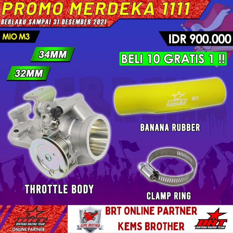 Jual TB BRT THROTTLEBODY ORIGINAL MIO M3 XRIDE125 FINO125 SOULGT125 ...