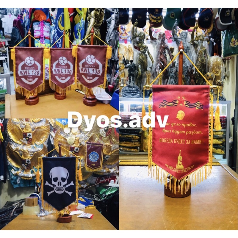 Jual Bendera Vandel Meja bendera Custom satu set tiang vandel meja ...