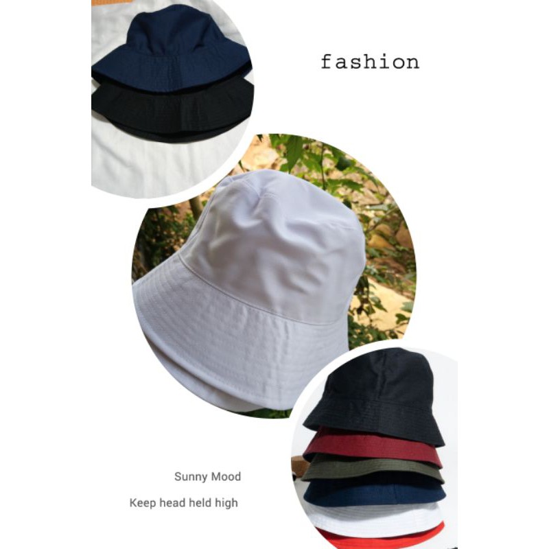 Jual Bucket Hat Polos Topi Bulat Topi Gunung | Shopee Indonesia