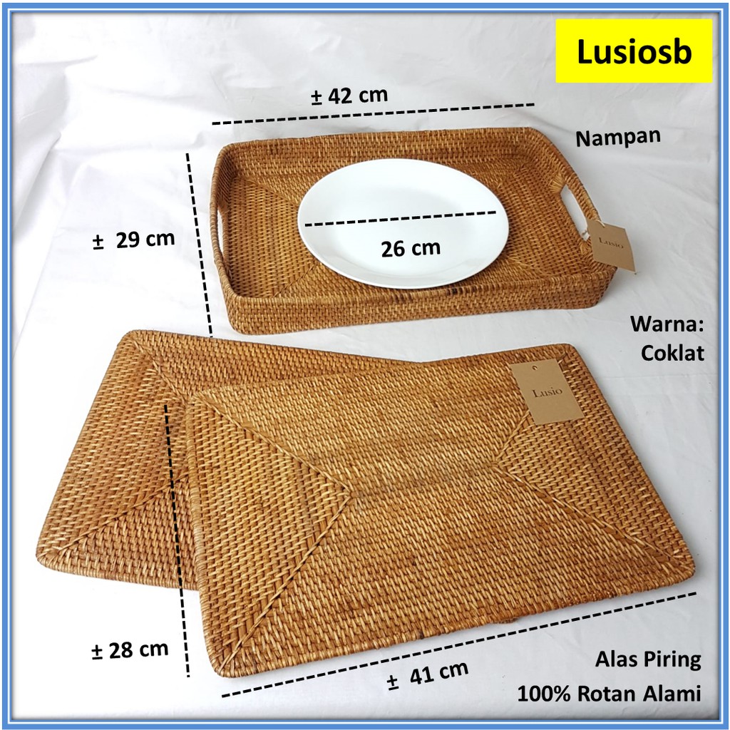 Jual Alas Piring Rotan / Tatakan Piring / Rattan Placemat / Nampan ...
