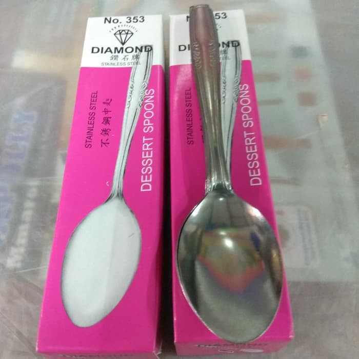 Jual Sendok | Garpu Makan | Sendok Es/Jus | Teh Diamond 12 Pcs / 1 ...