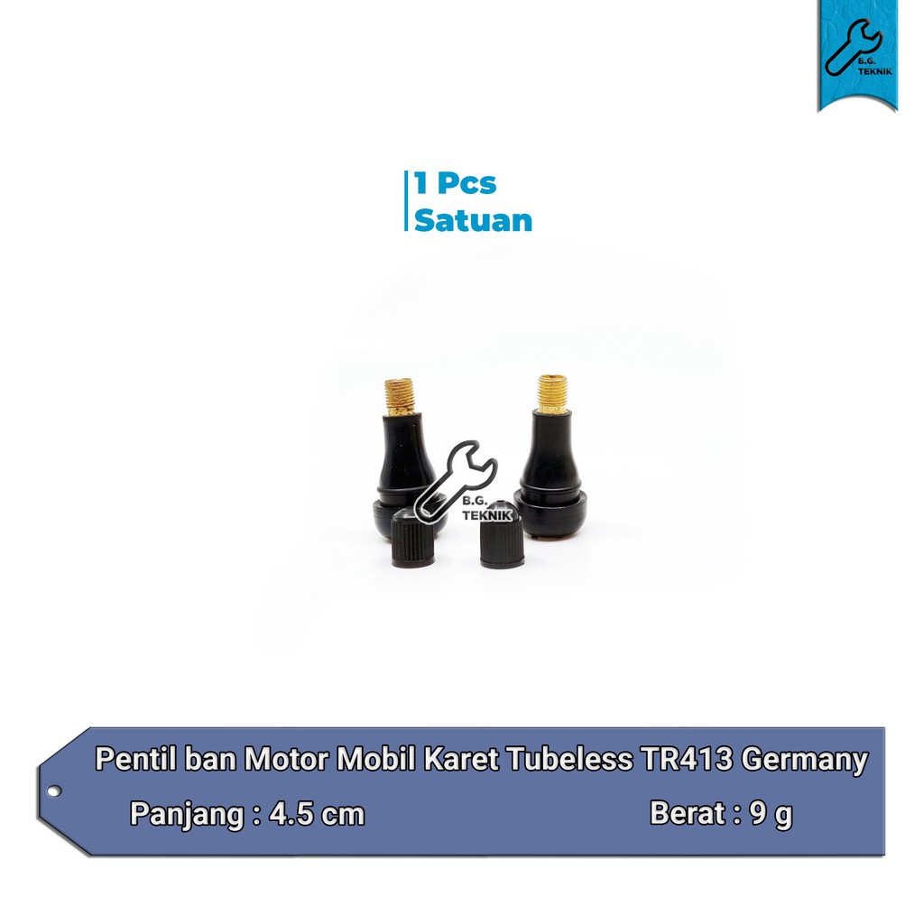 Jual Pentil ban karet motor mobil tubeless tubles TR413 TR 413 Germany | Shopee Indonesia