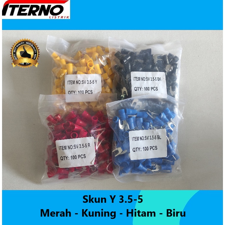 Jual Skun Kabel Y 4mm SV 3.5-5 Warna | Shopee Indonesia