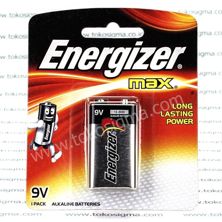 Jual BATERAI KOTAK 9V ENERGIZER MAX ALKALINE Battery 6F22 DC 9V ...