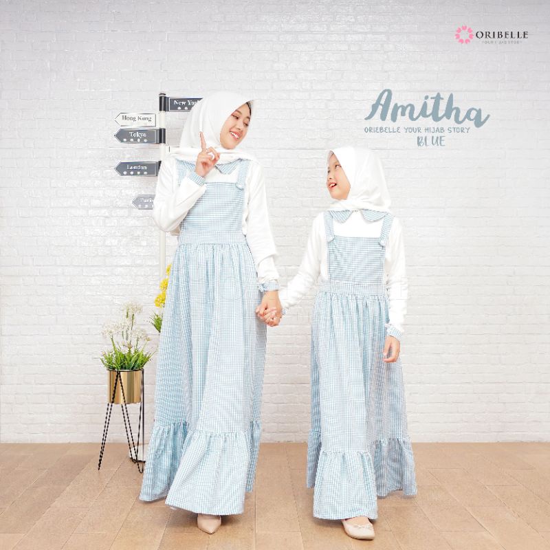 Jual AMITHA BY ORIBELLE SET OVERALL (TANPA HIJAB) | Shopee Indonesia