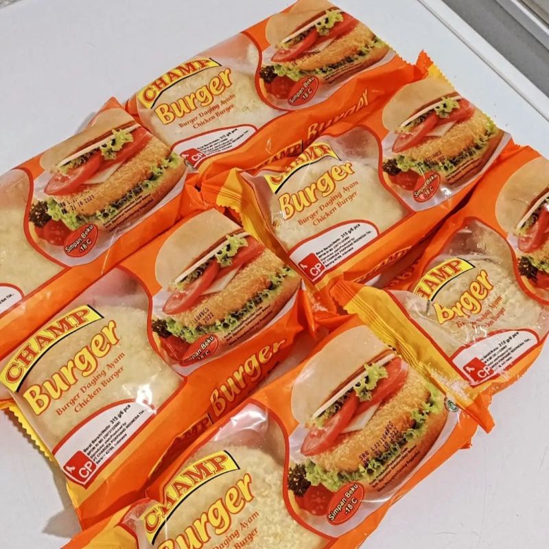 Jual Champ Crispy Chicken Burger isi 6 | Shopee Indonesia