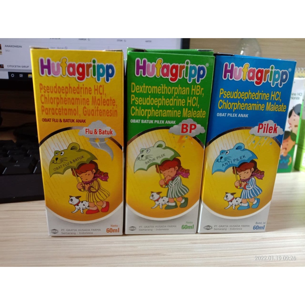 Jual HUFAGRIP SIRUP DEMAM FLU BATUK KUNING/HUFAGRIP SIRUP BATUK PILEK ...