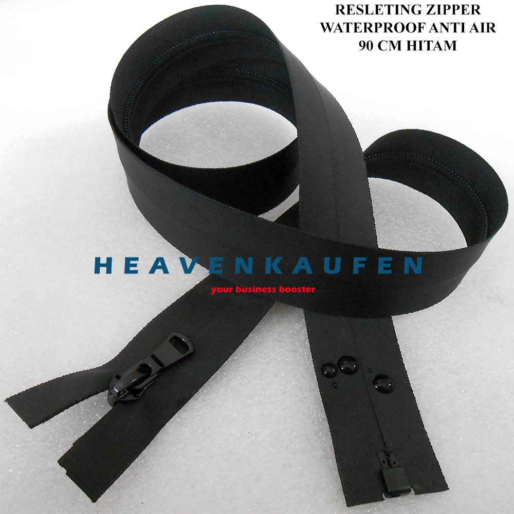 Jual Resleting Zipper Anti Air Waterproof 90 cm - 36 inch Hitam Open ...