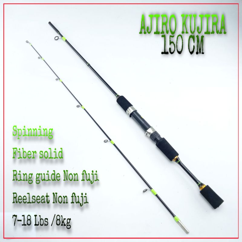 Jual Joran Ajiro spinning 7-18 Lbs Kujira Hijau 150 cm | Shopee Indonesia
