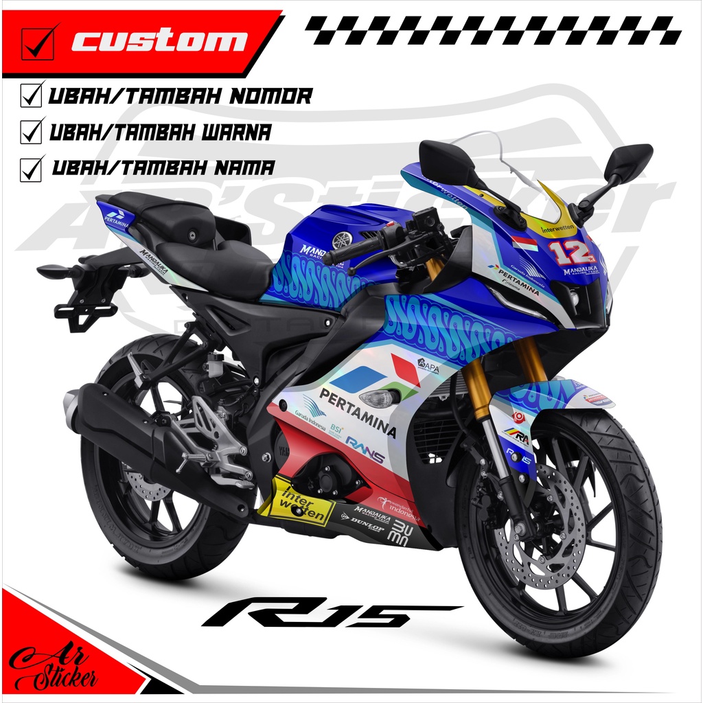 Jual Decal R15 V4 Hologram Pelangi, Chrome - Stiker Dekal Yamaha New ...