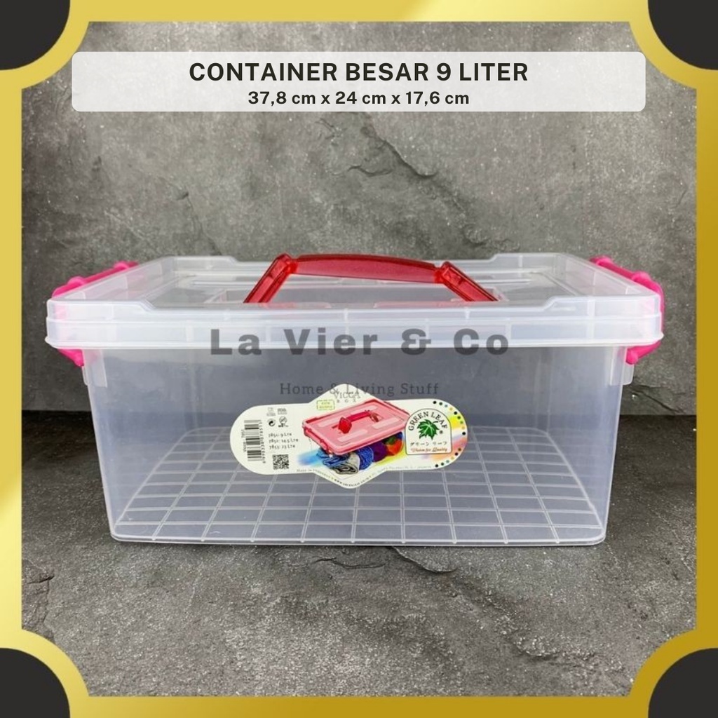 Jual Container Tempat Box Besar Plastik Tutup Handle Serbaguna | Shopee ...