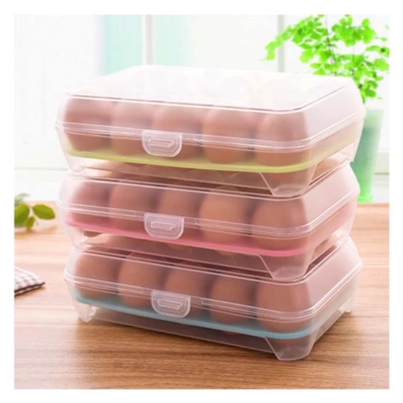 Jual TEMPAT BOX TELUR 15 LUBANG SEKAT - Egg Box Container | Shopee ...