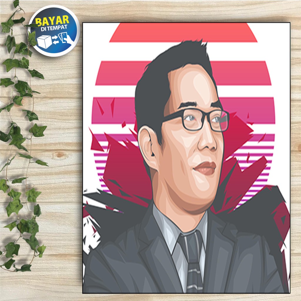 Jual RK17- HIASAN DINDING RIDWAN KAMIL / POSTER KAYU / WALL DECOR ...