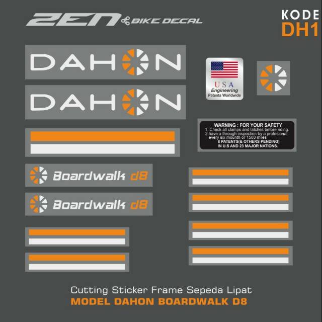 Jual STICKER FRAME SEPEDA LIPAT DAHON BOARDWALK D8 | Shopee Indonesia
