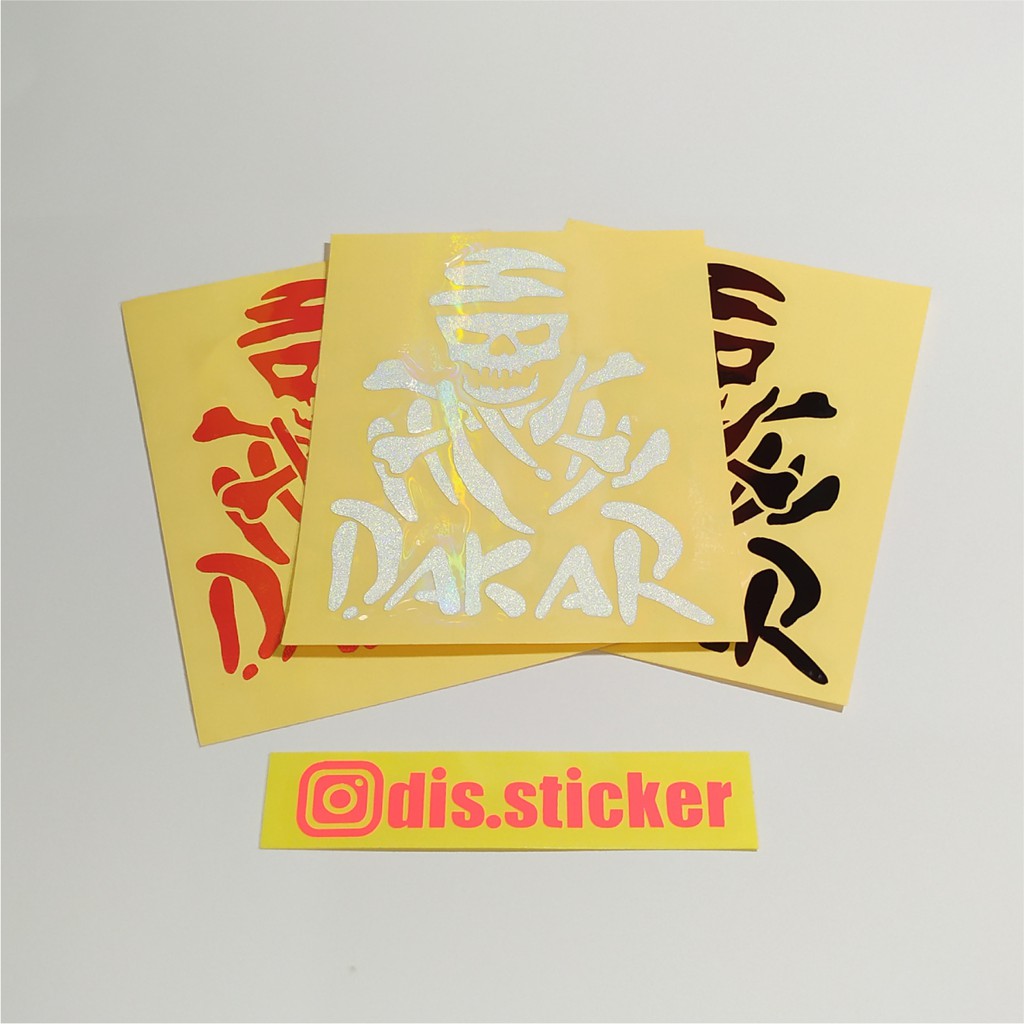 Jual Stiker Cutting Dakar Skull 8x11 cm/stiker touring | Shopee Indonesia