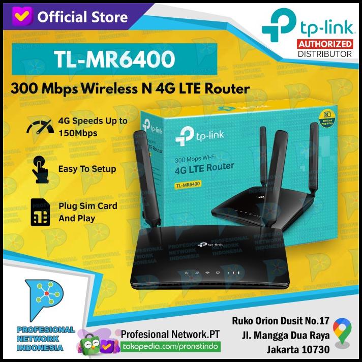 Jual Tp-Link Tl-Mr6400 300Mbps Wireless N 4G Lte Router | Shopee Indonesia