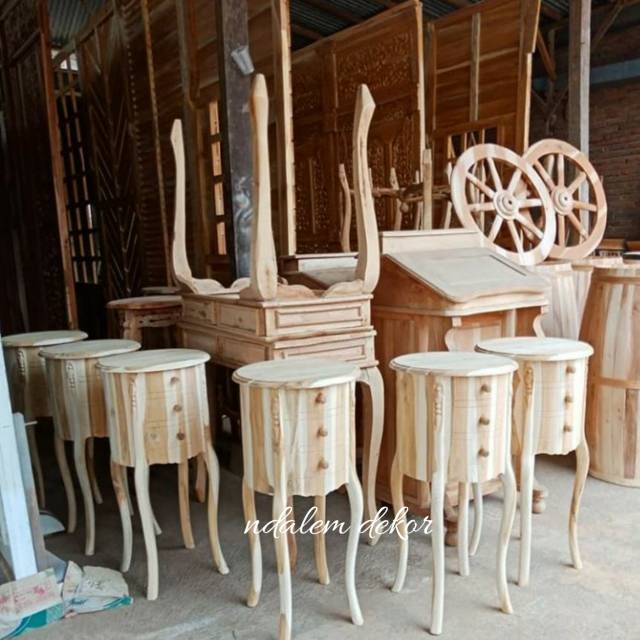 Jual MEJA NAKAS CEMPOLONG LACI 3 | Shopee Indonesia