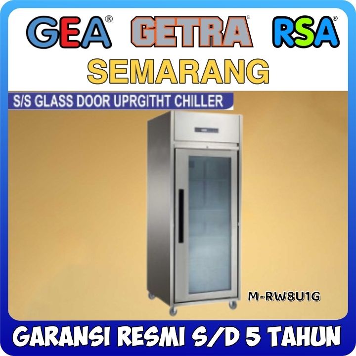 Jual GEA M-RW8U1G / MRW8U1G S GLASS DOOR UPRIGHT CHILLER / SS ...