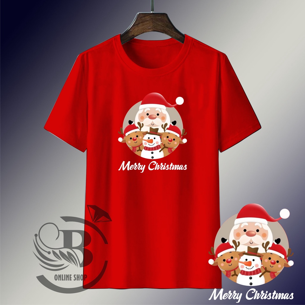 Jual PROMO kaos NATAL SANTA SNOW dewasa pria/wanita size M L XL XXL ...