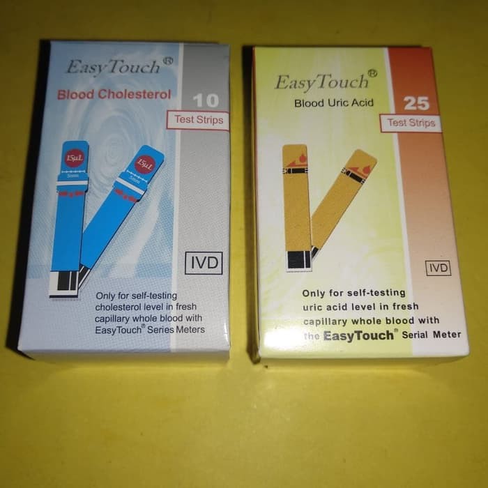 Jual paket strip easy touch asam urat dan kolestrol stik colestrol asam ...