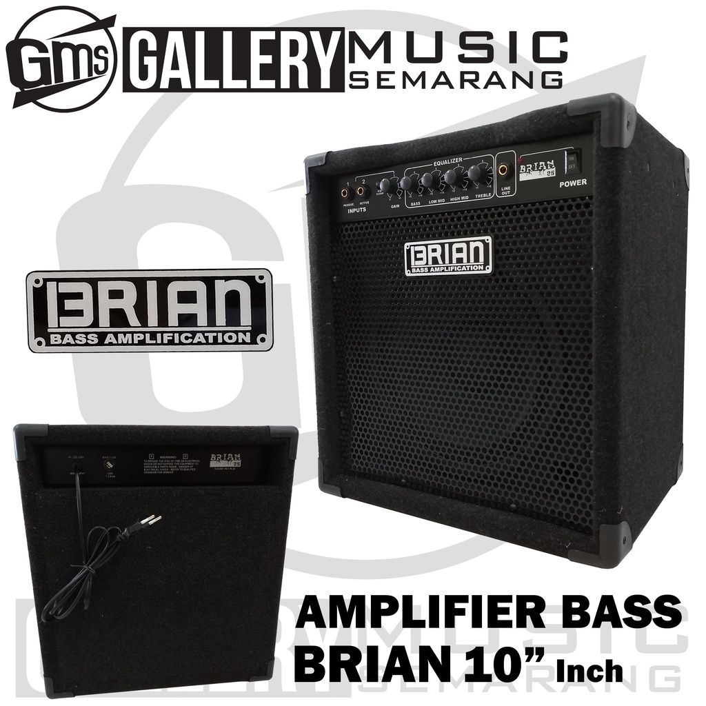 Jual Ampli Bass Amply Gitar dan Bass Amplifier Brian 10" inch GMS000131 ...