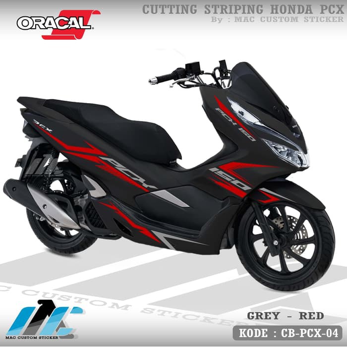 Jual CB-PCX-04 PCX HITAM -CUTTING STICKER PCX - STRIPING CUTTING PCX ...