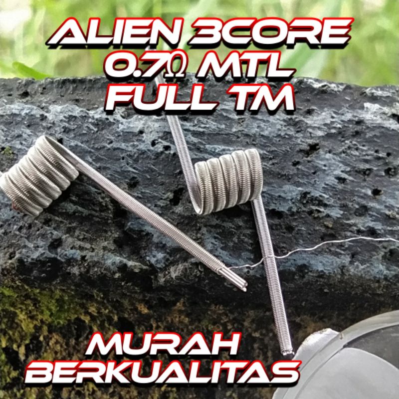 Jual Coil MTL Full TM Alien 3core Alien Fused Clapton 3Core Khusus MTL ...