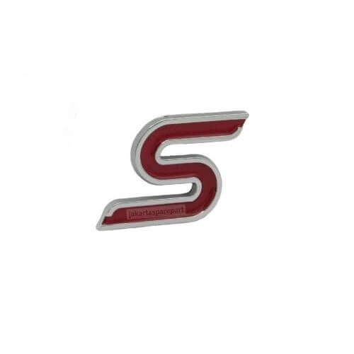 Jual Emblem Huruf ‘S’ Warna Merah Silver Untuk Ford | Shopee Indonesia