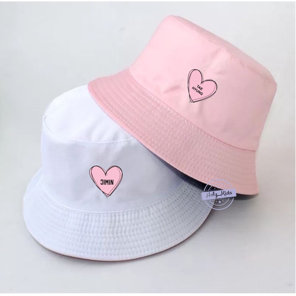 Jual TOPI BUCKET BTS/ BTS BUCKET HAT /TOPI BUCKET NAMA MEMBER BTS ...